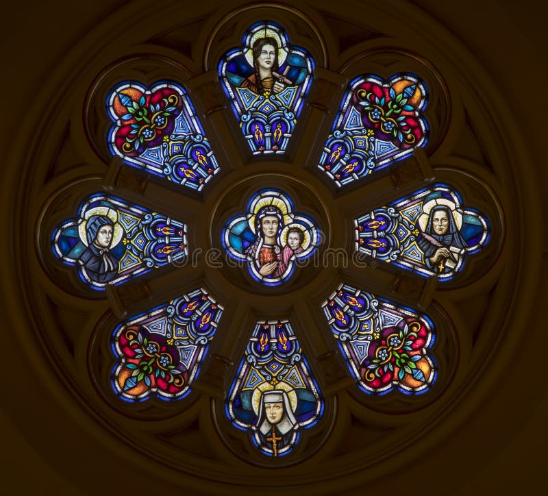 A Stained Glass Window stock photo. Image of light, depicting - 236748976