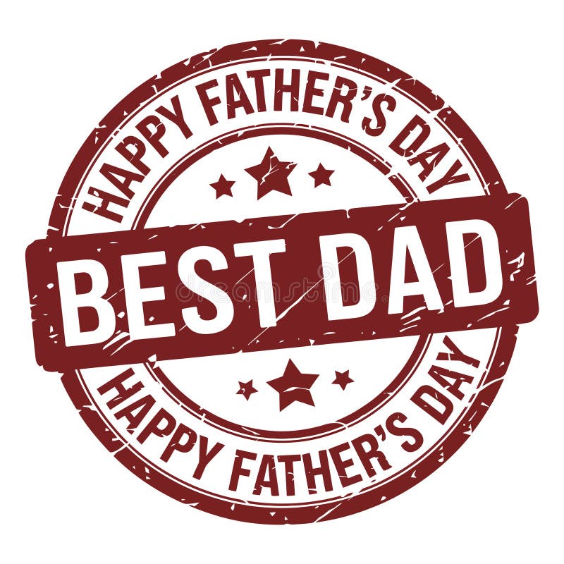 A Circular Stamp Design Features the Words Happy Father S Day and Best ...
