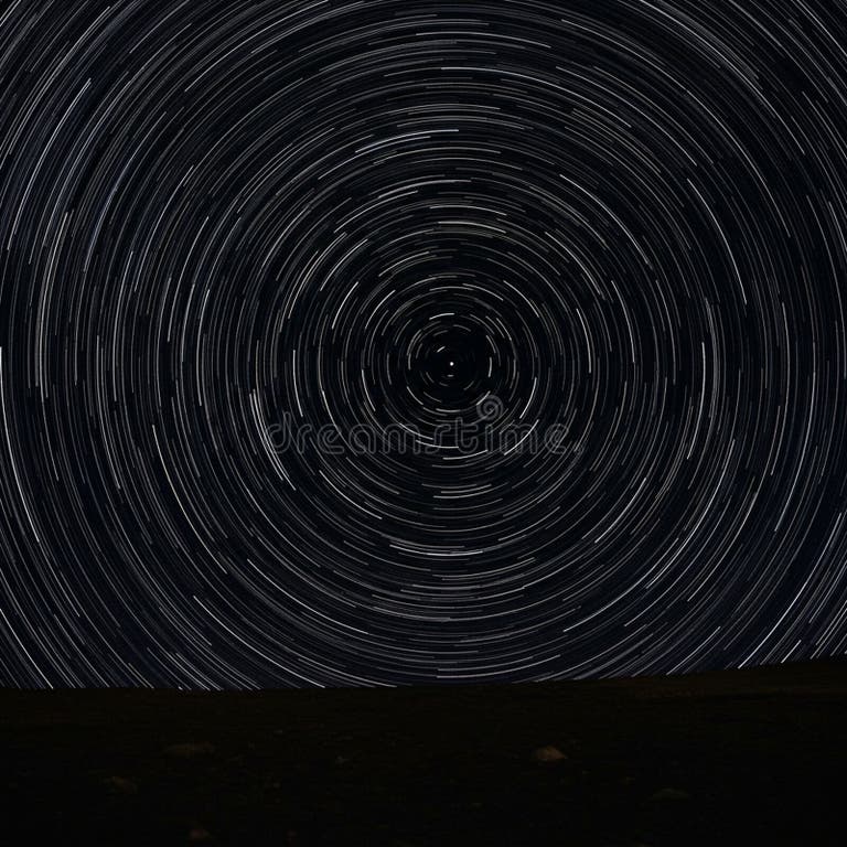 Circular Star Trails Create a Mesmerizing Pattern in the Night Sky. the ...