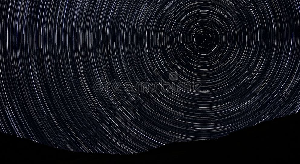 Circular Star Trails in the Night Sky Create Concentric Patterns ...