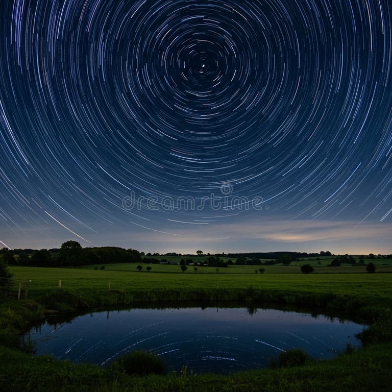 Circular Star Trails in the Night Sky Create a Mesmerizing Pattern Over ...