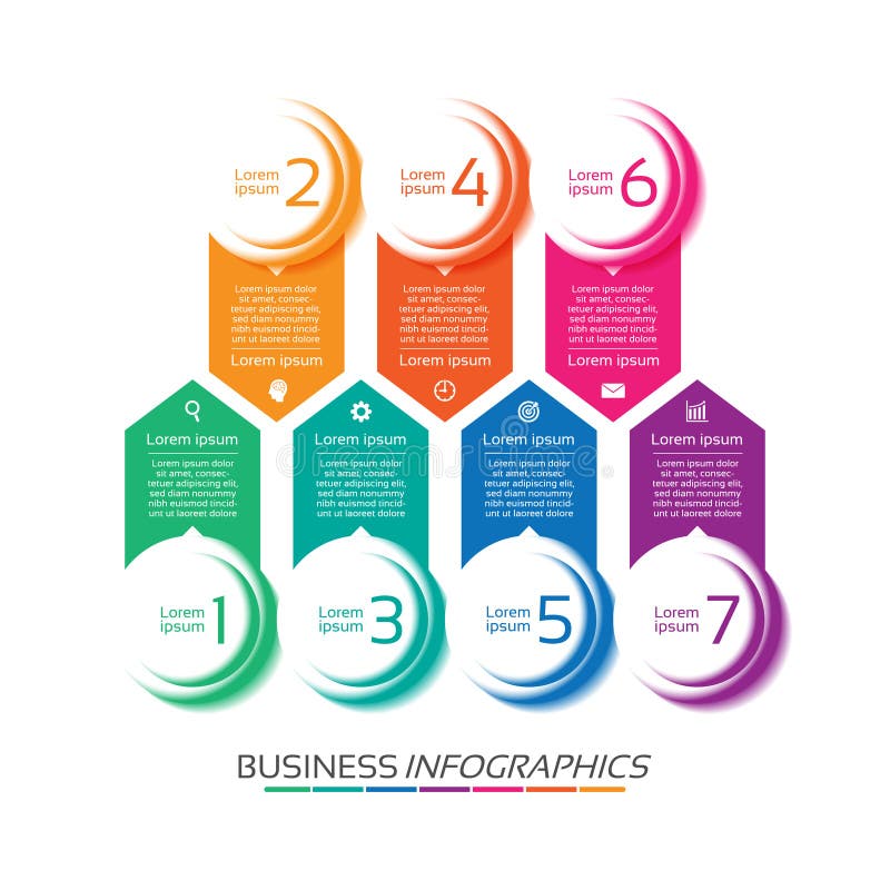 Circular Steps Infographics Business Template Design Stock Vector ...