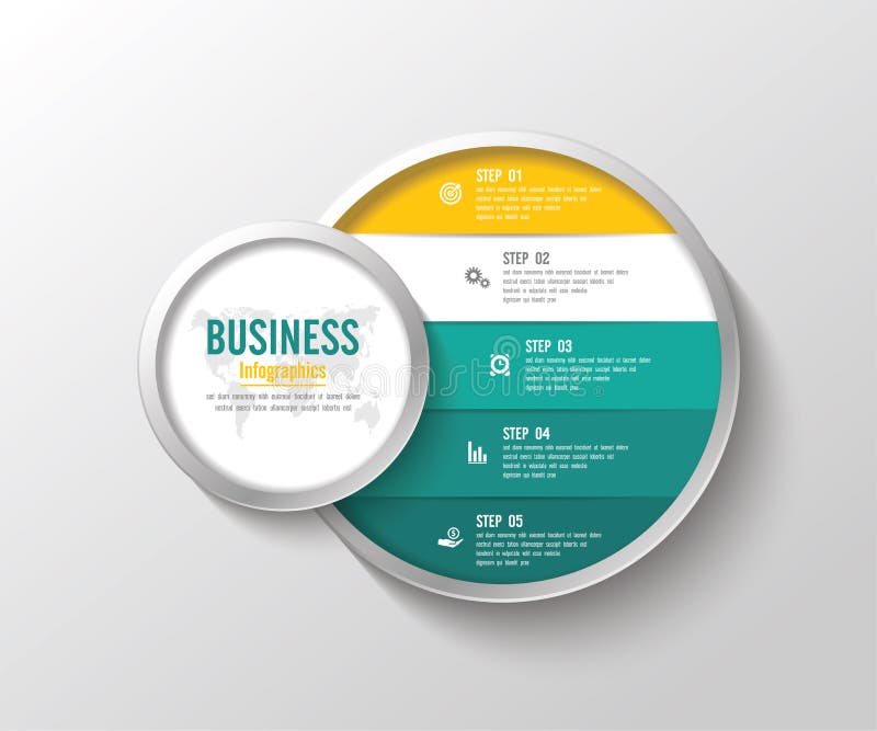 Circular Steps Infographics Business Template Design Stock Vector ...