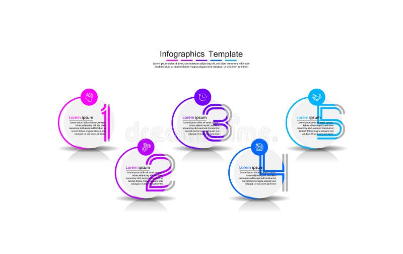 Circular Steps Infographics Business Template Design Stock Illustration ...