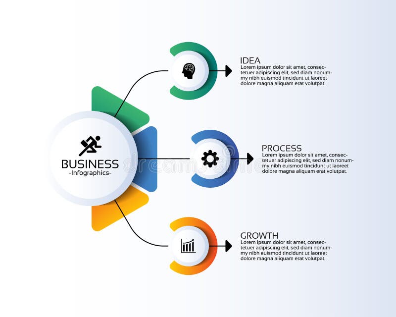 Circular Steps Infographics Template Design Stock Vector - Illustration ...