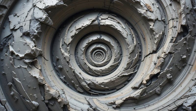 Circular Stone Pattern with Cracks Creates a Distorted Tunnel Vision ...