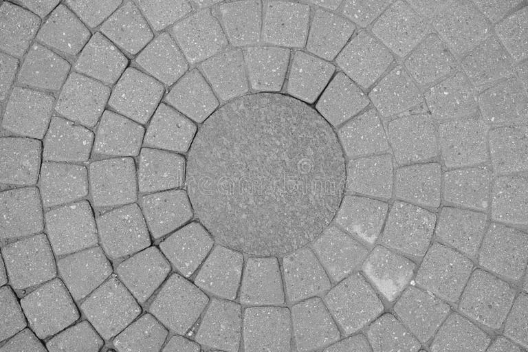 Circular Stone Pavement Texture Background Stock Photo - Image of ...