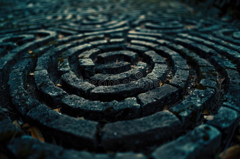 Circular Stone Walkway Close Up Stock Image - Image of stone, pathway ...