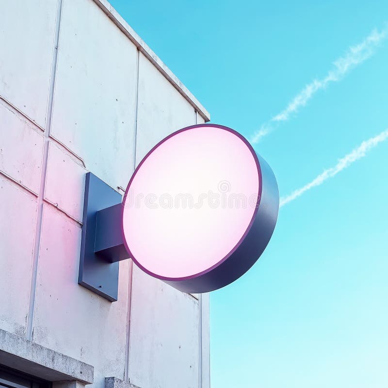 Circular Store with Whiteboard on Building Stock Illustration ...
