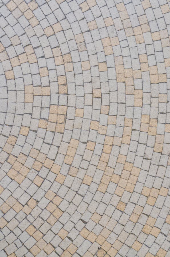 Circular Path Yellow and Grey Pavement Stock Image - Image of ground ...