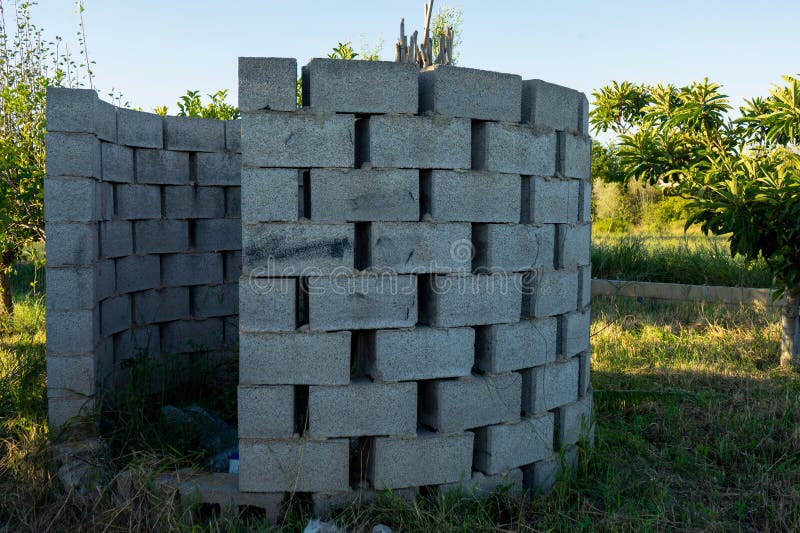 Circular Structure of Bricks To Burn Firewood Safely in Orange Crops in ...