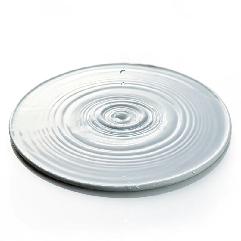 Circular Surface with Ripples Isolated on White Background Stock ...