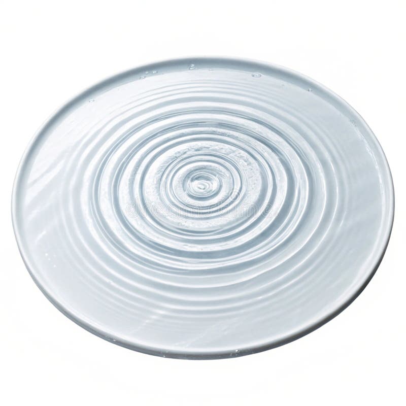 Circular Surface with Ripples Isolated on White Background Stock ...