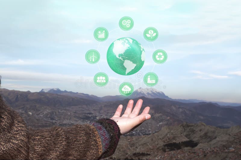 Circular Sustainable Development Concept, Hand of a Highland Indigenous ...