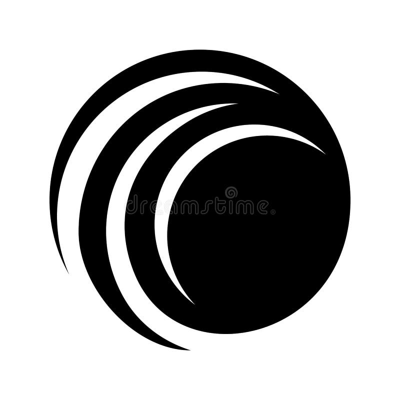 Circular Swirl Abstract Geometric Vortex Logo Design Vector Element ...