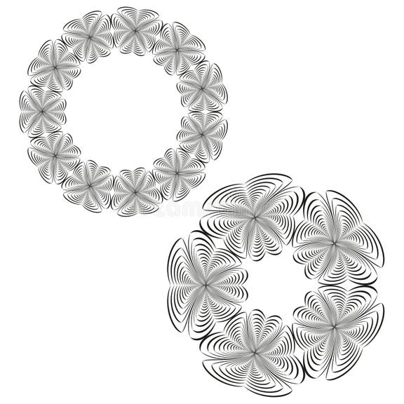 Circular Swirl Patterns. Abstract Spiral Design. Optical Art Graphic ...