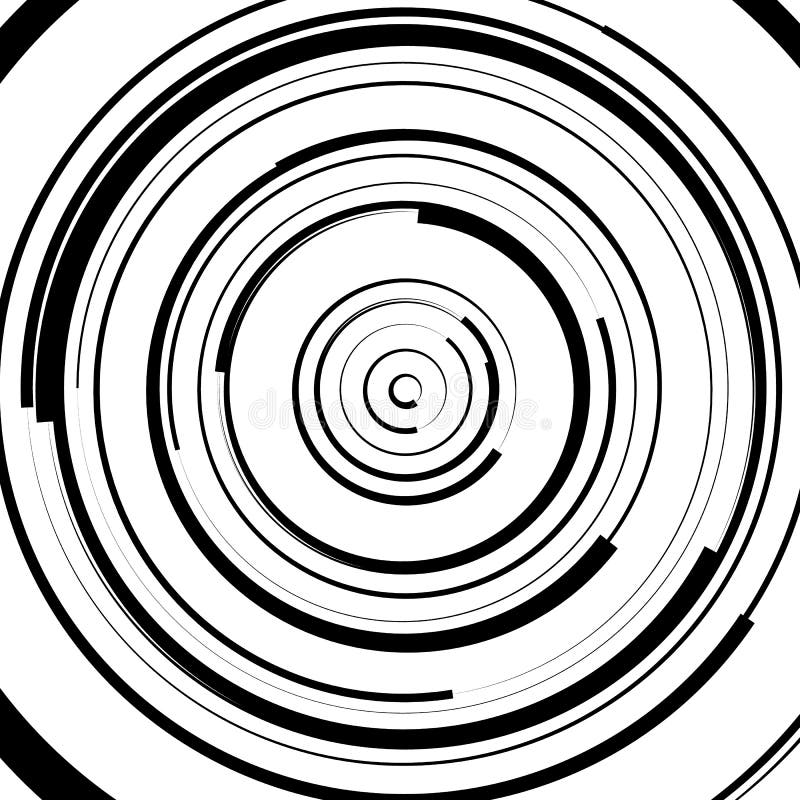 Circular Swirl, Spiral Illustration - Random Concentric Circles Stock ...