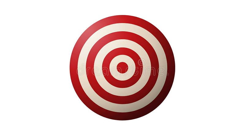A Circular Target with Alternating Red and White Concentric Rings ...