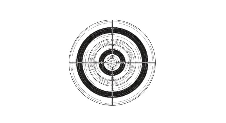 Circular Target Design Comprised of Concentric Black and White Rings ...
