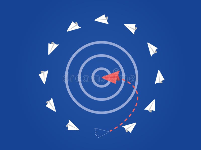 Circular Target with Entrance and Exit and Flying Airplanes Going ...