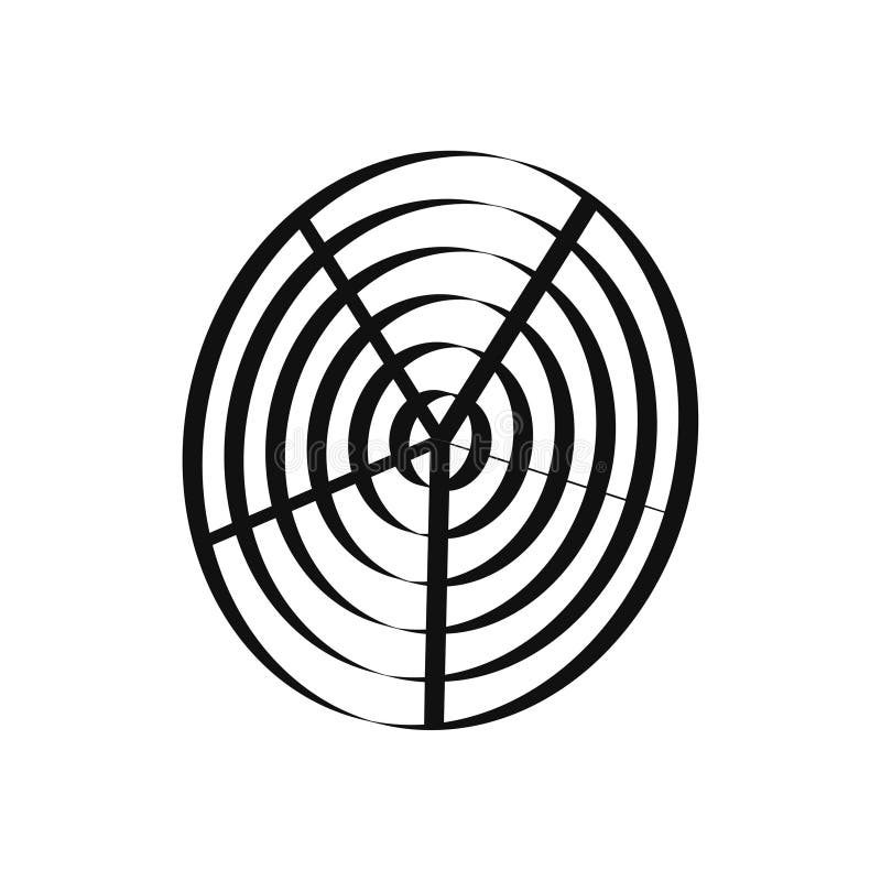 Circular Target Icon. Divided Circle Form. Abstract Black Shape. Vector ...