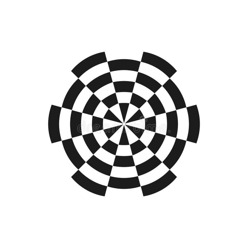 Circular Target Pattern. Black White Concentric Design. Optical ...
