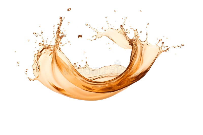 Circular Tea Splash Wave Isolated on White Background. Generative AI ...