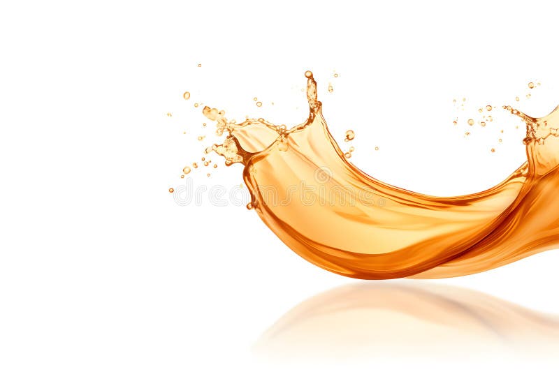 Circular Tea Splash Wave Isolated on White Background. Generative AI ...