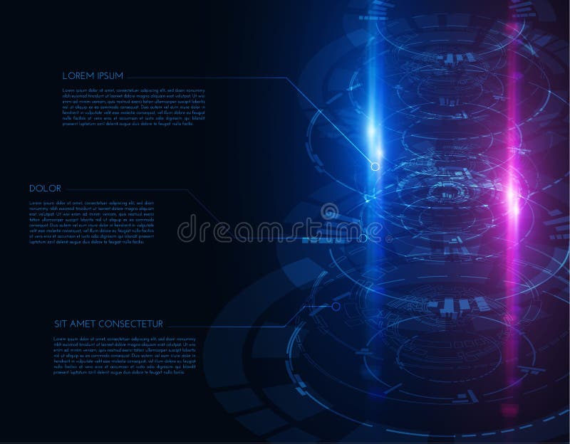 Circular Technological Shapes. EPS10 Stock Vector - Illustration of ...