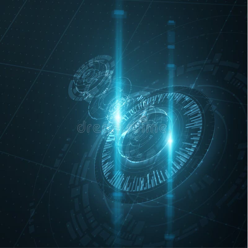 Circular Technological Shapes. EPS10 Stock Vector - Illustration of ...