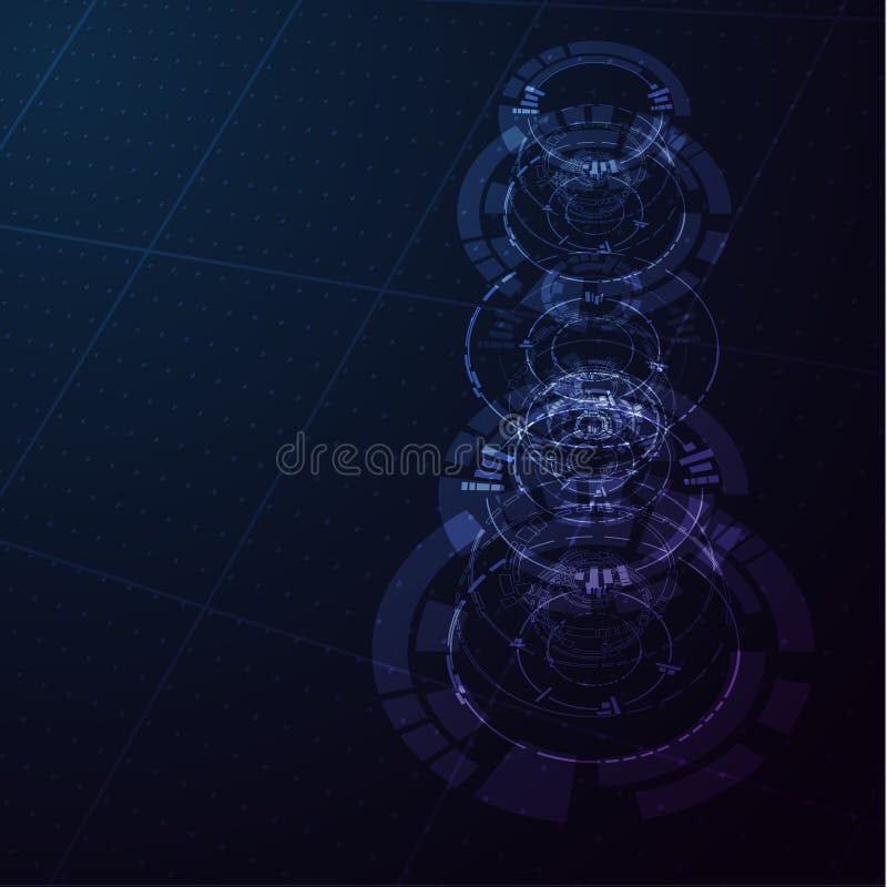 Circular Technological Shapes. EPS10 Stock Vector - Illustration of ...