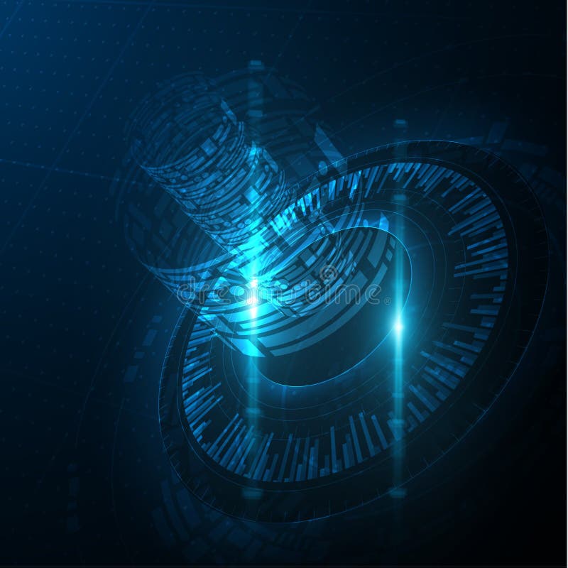 Circular Technological Structure Building, 3d Rendering Stock ...