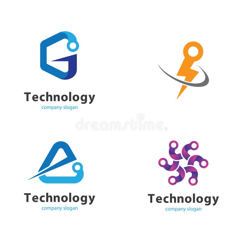 Circular Technology Circuit Icon Logo Stock Vector - Illustration of ...