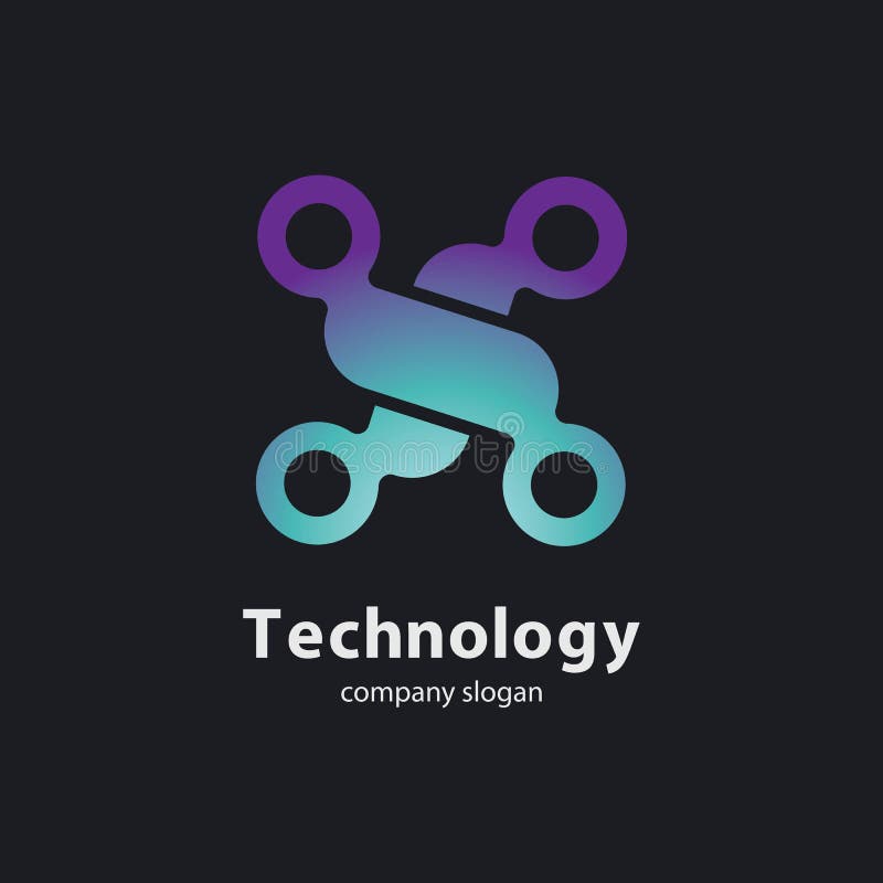 Circular Technology Circuit Icon Logo Stock Vector - Illustration of ...