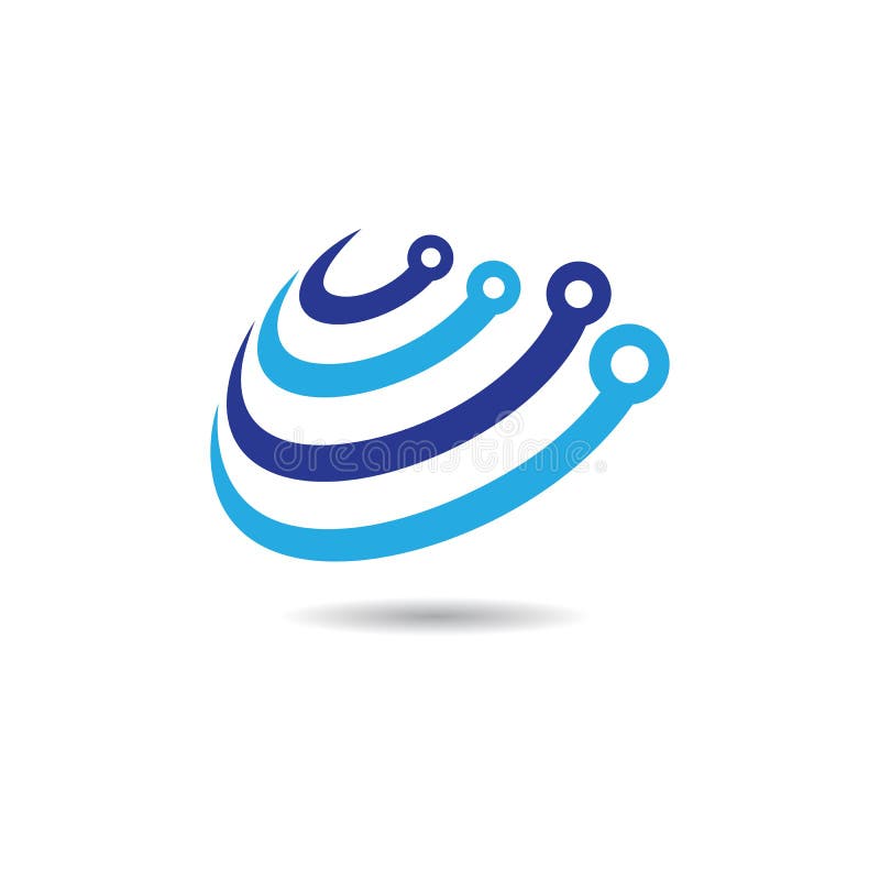 Circular Technology Circuit Icon Logo Stock Vector - Illustration of ...