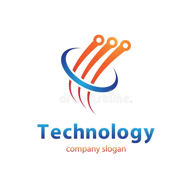 Circular Technology Circuit Icon Logo Stock Vector - Illustration of ...