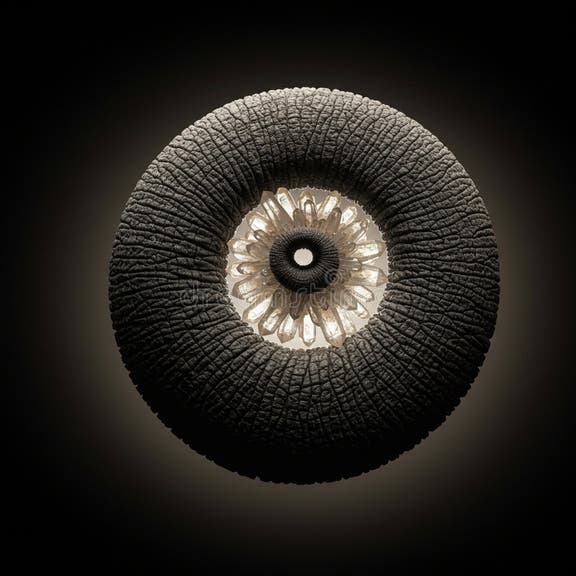 A Circular, Textured Object with Concentric Design Elements. the Outer ...