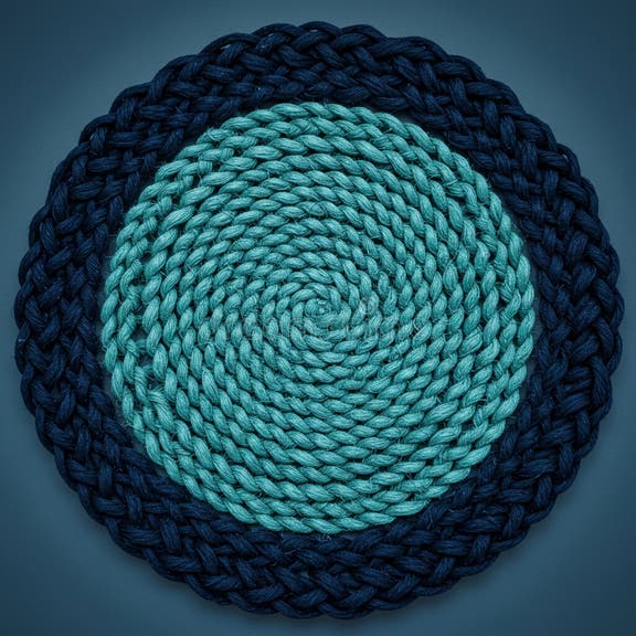 Circular Textured Pattern Featuring Interwoven Ropes Stock Illustration ...