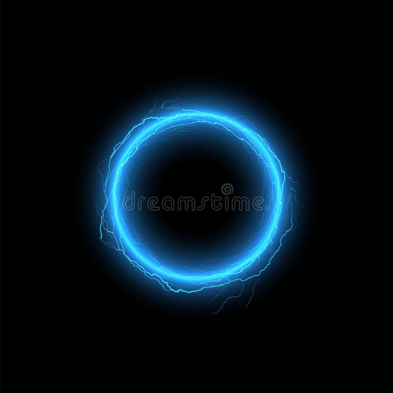 Circular Thunder Effect Vector Illustration Stock Illustration ...