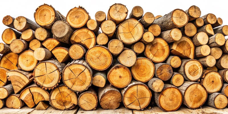Circular Timber Section Prepared for Firewood Stock Illustration ...