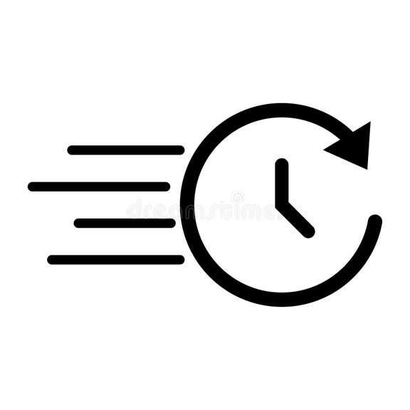 Circular Time Motion. Rotating Arrow Concept. Speed Indicator Vector ...
