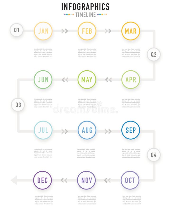 Circle Calendar Infographic 12 Stock Illustrations – 143 Circle ...