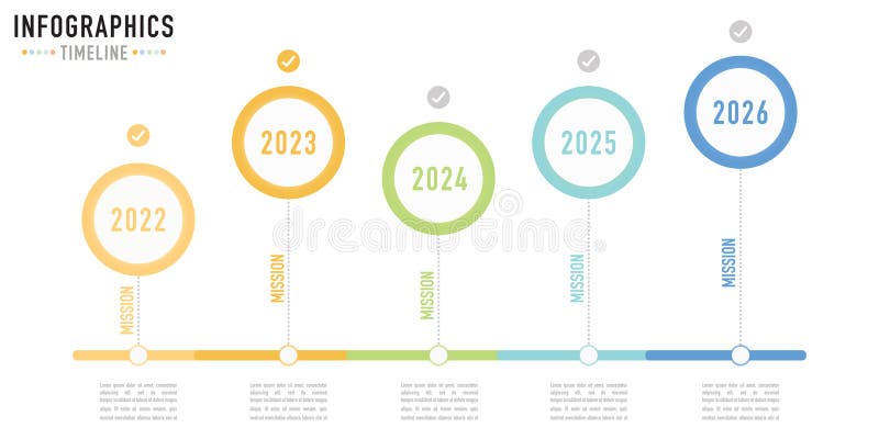 Circular Timeline Infographic for Business Presentation Stock Vector ...