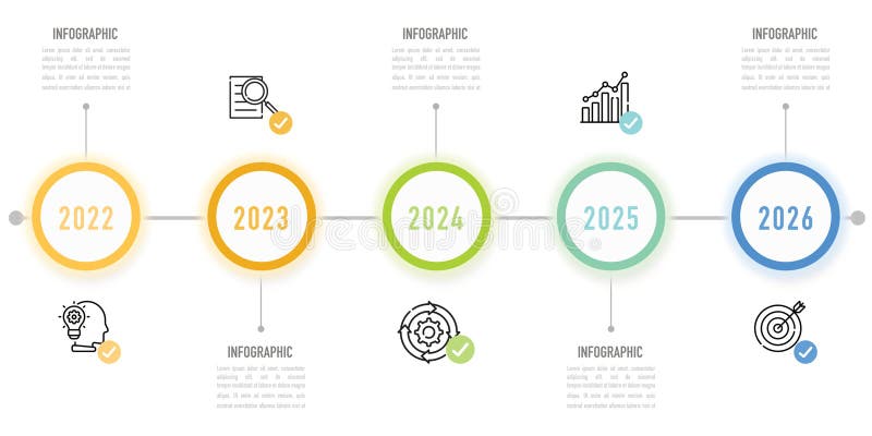 Circular Timeline Infographic for Business Presentation Stock Vector ...
