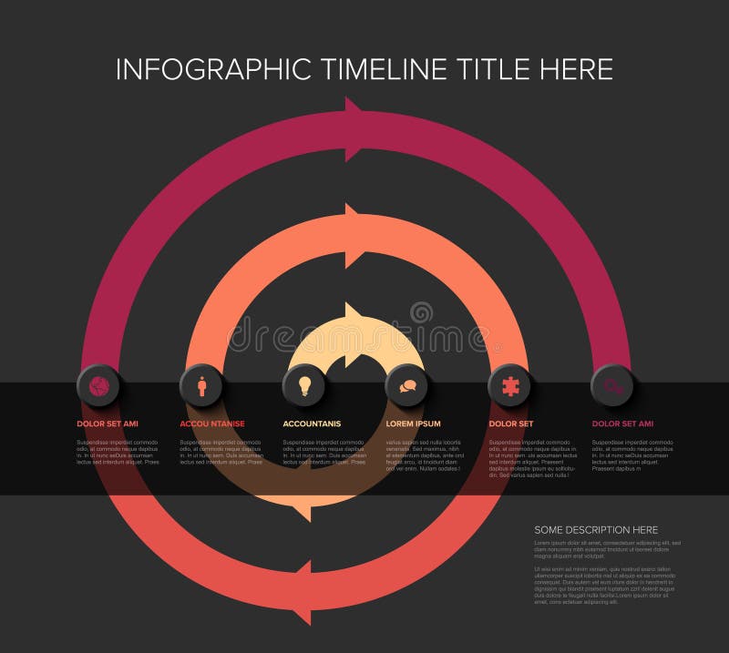 Circular Timeline Business Infographics Template Design Stock Vector ...