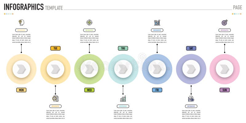 Circular Timeline Business Infographics Template Design Stock Vector ...