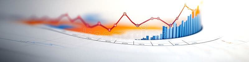 Circular Trendline Graph on a White Background Stock Illustration ...