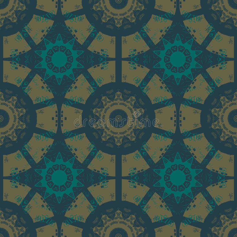 Circular, Tribal Pattern with Motifs of African Tribes Surma and Mursi ...