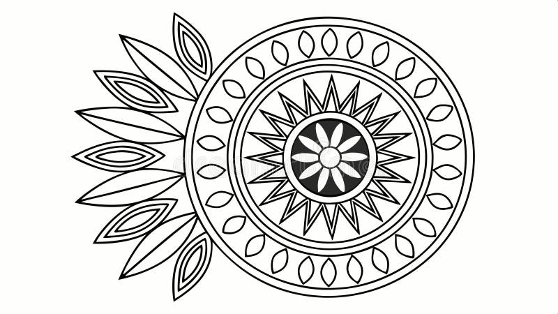 Circular Tribal Sun or Mandala,like Pattern Vector Design Generative AI ...