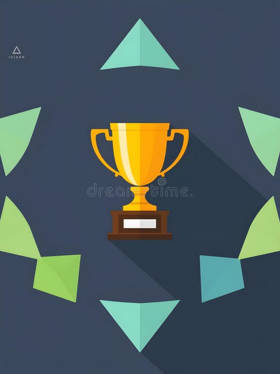 Circular Trophy Design with Abstract Triangular Shapes for Teamwork and ...